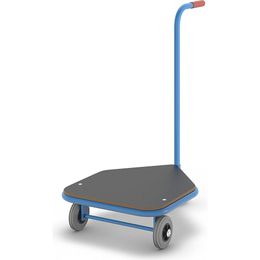 eurokraft pro Griffroller, Tragfähigkeit 100 kg, Ladefläche MDF-Platte, 600 x 500 mm