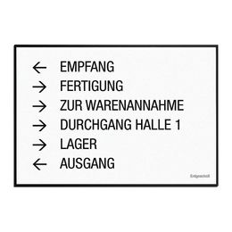 MADRID Black Line™ Wegweiser, DIN A3 quer, HxB 299,5 x 422,5 mm, schwarz kaiserkraft