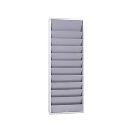 EICHNER Planungstafel, mit 10 Schienen, zweireihig, HxBxT 1280 x 554 x 74 mm, grau
