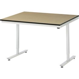 Rau Arbeitstisch, elektrisch höhenverstellbar Serie Adlatus 150, MDF-Platte, Höhe 720 - 1120 mm, BxT 1250 x 1000 mm