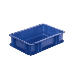 Euro-Format-Stapelbehälter, Wände und Boden geschlossen, LxBxH 300 x 200 x 75 mm, blau, VE 5 Stk kaiserkraft