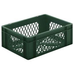 Euro-Format-Stapelbehälter, Wände und Boden durchbrochen, LxBxH 400 x 300 x 145 mm, grün, VE 5 Stk kaiserkraft