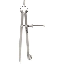 KS Tools Präzisions-Feder-Spitzzirkel, mit Bleistifthalter, Radius 210 mm