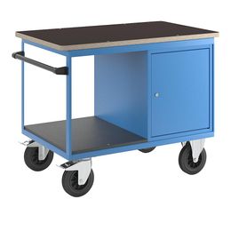 eurokraft pro Montagewagen, 1 Schrank rechts, Multiplex-Arbeitsplatte