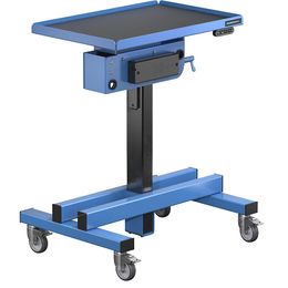 eurokraft pro E-Materialständer, mit Wanne, Plattform-LxB 600 x 400 mm