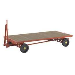 Schlepperanhänger, 4-Rad-Achsschenkel-Lenkung, Tragfähigkeit 2 t, Ladefläche 3,0 x 1,5 m, Vollgummireifen kaiserkraft