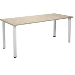 Mehrzwecktisch DUO-U, gerade Platte, Tiefe 800 mm, Breite 1800 mm, Eiche, Eiche kaiserkraft