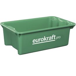 eurokraft pro Drehstapelbehälter aus lebensmittelechtem Polypropylen, Volumen 6 l, VE 4 Stk, Wände und Boden geschlossen, grün