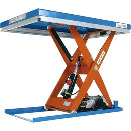 Edmolift Kompakt-Hubtisch, station&auml;r, Tragf&auml;higkeit 1000 kg, Plattform LxB 1200 x 800 mm, Nutzhub 820 mm