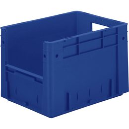 Euro-Stapelbehälter mit Eingriff, Volumen 23,3 l, LxBxH 400 x 300 x 270 mm, VE 4 Stk, blau kaiserkraft