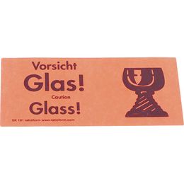 ratioform Warnetiketten, Aufdruck Vorsicht Glas!, VE 1000 Stk, LxB 145 x 70 mm, ab 10 VE