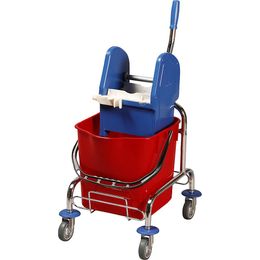 Nasswischwagen, 1 x 25-l-Einfachfahreimer, Profi-Mopp-Presse kaiserkraft