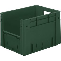 Euro-Stapelbehälter mit Eingriff, Volumen 23,3 l, LxBxH 400 x 300 x 270 mm, VE 4 Stk, grün kaiserkraft