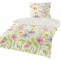 Traumschlaf, Bettwäsche, Blumenwiese (Bettwäsche Set, 135x200 cm + 80x80 cm)