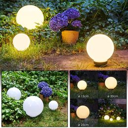 hofstein Campinas 3er Set Solar-Kugelleuchten LED Schwarz, Weiß, 1-flammig