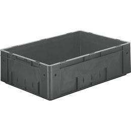 Schwerlast-Euro-Behälter, Polypropylen, Volumen 31 l, LxBxH 600 x 400 x 175 mm, Wände geschlossen, Boden geschlossen, grau, VE 2 Stk kaiserkraft