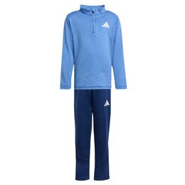 adidas Sportswear Trainingsanzug 'Goto' Jungen Gr&ouml;&szlig;e 128 blaumeliert / wei&szlig;