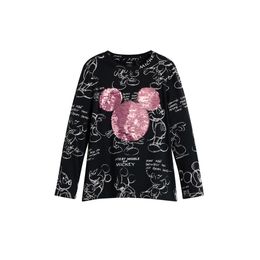 Desigual Shirt 'Mickey ' M&auml;dchen Gr&ouml;&szlig;e 134/140 hellpink / schwarz / wei&szlig;