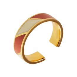 Design Letters Ring Damen Gr&ouml;&szlig;e 50/54 beige / gold / pitaya