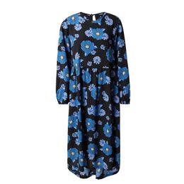 MONKI Kleid Damen Gr&ouml;&szlig;e 36 blau / hellblau / schwarz / wei&szlig; Winterkleid