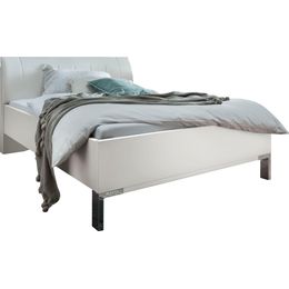 Futonbett Wiemann "Monaco, Bettgestell, Bettrahmen, komfortables Polsterkopfteil", wei&szlig;, B:129cm L:218cm, Betten, Futonbett, Polsterkopfteil aus Kunstleder, verschiedene Gr&ouml;&szlig;en, in Komforth&ouml;he