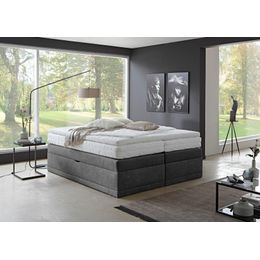 Boxspringbett "Ibiza", grau (anthrazit), B:180cm L:200cm, Westfalia Schlafkomfort, Komplettbetten