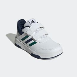 Klettschuh adidas Sportswear "TENSAUR HOOK AND LOOP", Gr. 37, weiß (cloud weiß, collegiate grün, collegiate navy), Synthetik, Textil, Sportlich, Schuhe