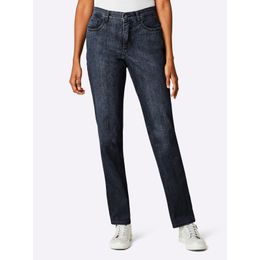 Ascari Damen 5-Pocket-Jeans mit Softtouch-Oberfl&auml;che, blue-black, Gr&ouml;&szlig;e 42