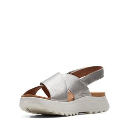 Clarks Sandale 'DashLite Wish' Damen Gr&ouml;&szlig;e 39 silber