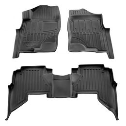 Boni-Shop® Gummifußmatten Auto für Nissan Pathfinder III (R51) (2005-2010), 3D, passgenaue Autofußmatten