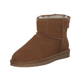 Idana Stiefelette Damen Gr&ouml;&szlig;e 41 braun / wei&szlig; Winterschuhe