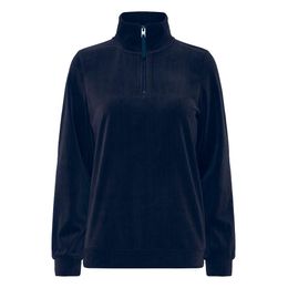 oxmo Longsweatshirt ' OXEBBA HALFZIP ' Damen Gr&ouml;&szlig;e XXL blau
