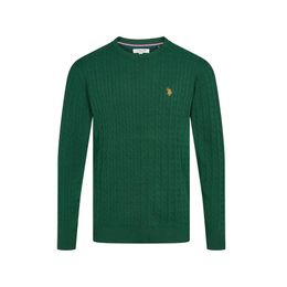 U.S. Polo Assn. Pullover 'Mads' Herren Gr&ouml;&szlig;e M gelb / gr&uuml;n