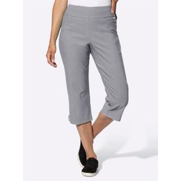 WITT Damen Caprihose mit B&auml;ndchen-Verzierung, steingrau, Gr&ouml;&szlig;e 40