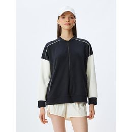 KOTON Sportjacke Damen Gr&ouml;&szlig;e L schwarz / wei&szlig;