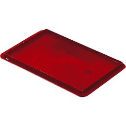 Auflagedeckel für Stapelbehälter, VE 4 Stück, LxB 300 x 200 mm, rot kaiserkraft