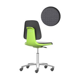 bimos Arbeitsdrehstuhl LABSIT, Fünffuß mit Rollen, Sitz Supertec, grün