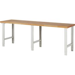 eurokraft pro Werkbank, Baukastensystem Serie 7000, ohne Unterbau, extrabreit, BxT 2500 x 700 mm
