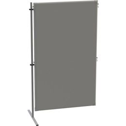 eurokraft pro Akustik-Trennwand, Textil, Anbauelement, BxT 1000 x 650 mm, grau