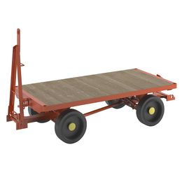 Schlepperanhänger, 4-Rad-Achsschenkel-Lenkung, Tragfähigkeit 5 t, Ladefläche 2,0 x 1,0 m, Vollgummireifen kaiserkraft
