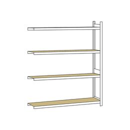Schulte Weitspannregal, mit Spanplatte, Höhe 2500 mm, Spannweite 2500 mm, Anbauregal, Tiefe 400 mm