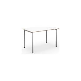 Mehrzwecktisch DUO-C Trend, gerade Platte, Tiefe 800 mm, Breite 1200 mm, weiß / silber kaiserkraft