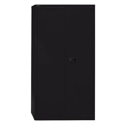 Bisley UNIVERSAL Flügeltürenschrank, HxBxT 1806 x 914 x 400 mm, 3 Fachböden, 4 Ordnerhöhen, schwarz