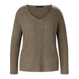 Emilia Lay - V-Pullover, gr&uuml;n, Gr. 40 / M - Baumwolle
