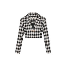 faina Blazer Damen Gr&ouml;&szlig;e 36 grau / schwarz / wei&szlig;
