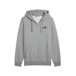 Puma Athletic Zip-Up Hoodie 'Essentials No. 1' male Grey size 4XL
