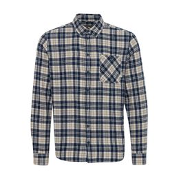 11 Project Button Up Shirt 'Hans' male size XXL Cobalt blue / Grey / White