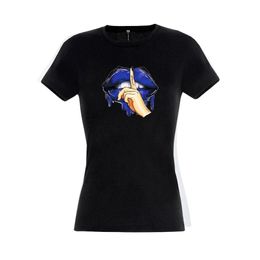 RMK Shirt 'Be quit' Damen Gr&ouml;&szlig;e M black denim