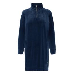oxmo Sweatkleid ' OXEBBA HALFZIP ' Damen Gr&ouml;&szlig;e 44 blau Winterkleid