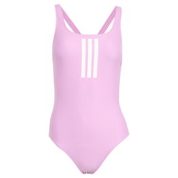 adidas Performance Sportbadeanzug '3-Stripes V-Back' Damen Gr&ouml;&szlig;e XS rosa / wei&szlig;